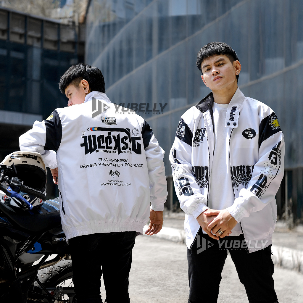 Jual Jaket Nascar Racing Putih Pria Vintage | Jaket Motor Balap ...