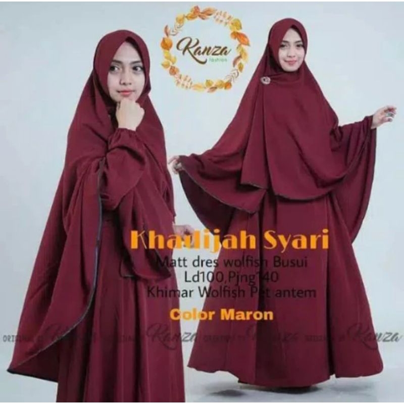 Jual Gamis Khadijah Syari Fashion Wanita | Shopee Indonesia