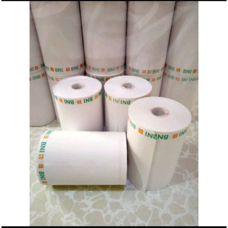 Jual 10 Roll Kertas thermal edc logo bank bni ukuran 58x40mm | Shopee ...