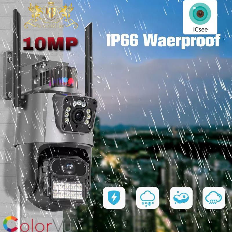 Jual NEW CAMERA CCTV 10MP PTZ IP CAMERA 2lensa WIFI DUAL LENS DUAL ...