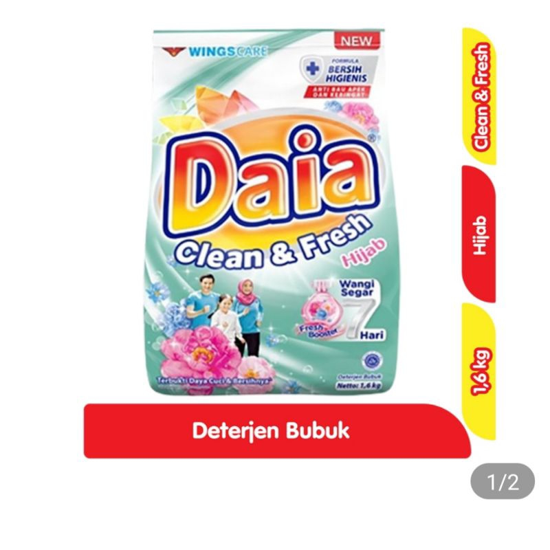 Jual Daia Deterjen Clean & Fresh Hijab 1,6 kg | Shopee Indonesia