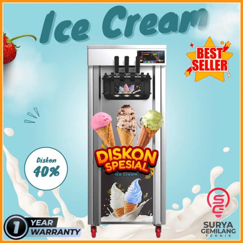 Jual Mesin Soft Es Krim Iceler 3 Tuas Countertop & Standing Innovate ...