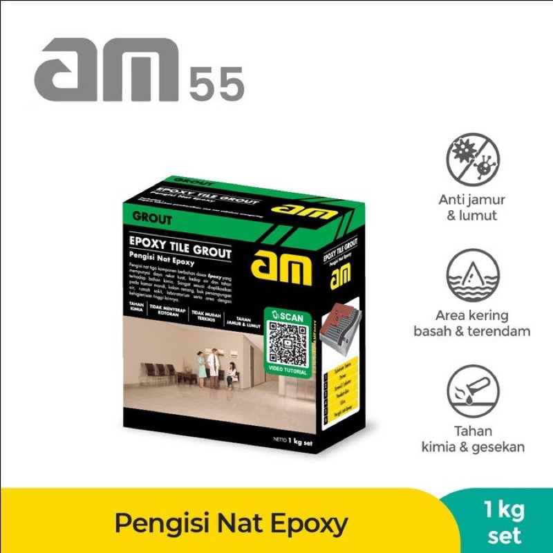 Jual AM Mortar AM Epoxy Nat - Nat Seumur Hidup kemasan 1kg | Shopee ...