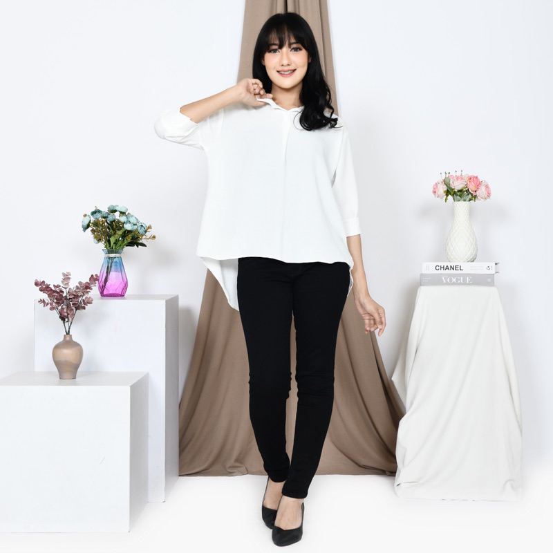 Jual Blouse Wanita Terkini Lengan Balon / Kemjea Wanita Penguin Lengan ...