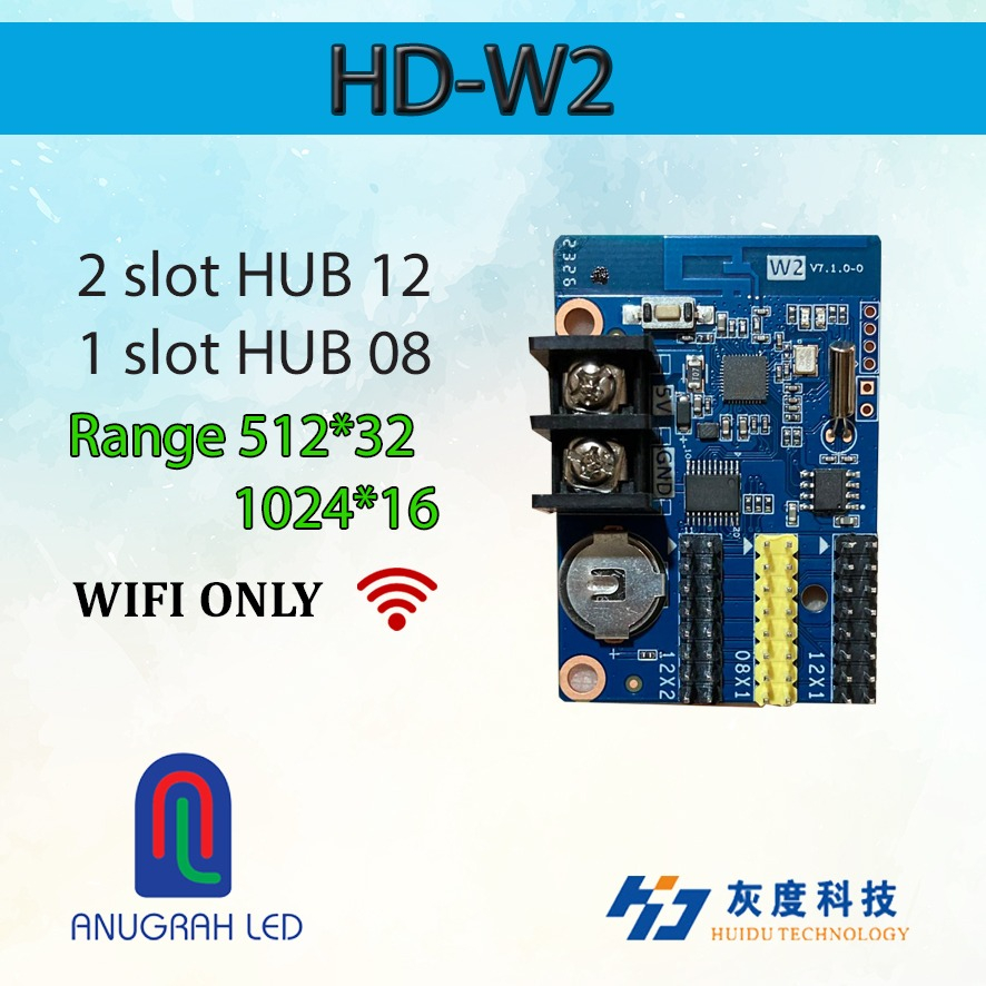 Jual HUIDU HD W2,kontroler,controller running text bukan w02 | Shopee ...