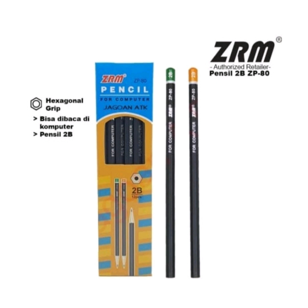 Jual Pensil 2B ZRM ZP-80 isi 12 pcs / Box | Shopee Indonesia