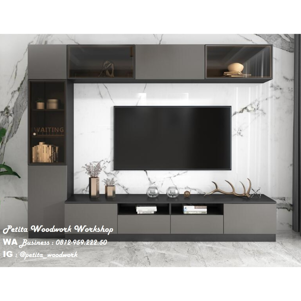 Jual Backdrop TV - Cradenza - Rak TV jaminan 100% bahan plywood bukan ...