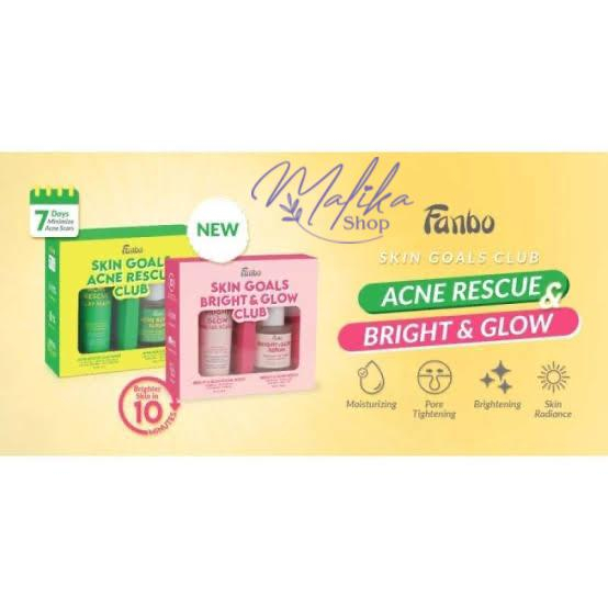 Jual FANBO SKIN GOALS ACNE RESCUE CLUB / SKIN GOAL BRIGHT & GLOW CLUB ( PAKET / SERUM ) | Shopee ...