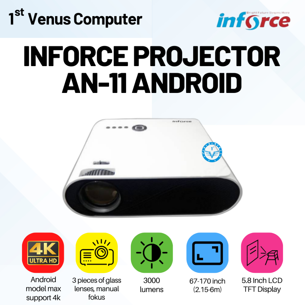 Jual PROJECTOR INFORCE AN-11 ANDROID / PROYEKTOR INFORCE AN-11 / PRJ ...