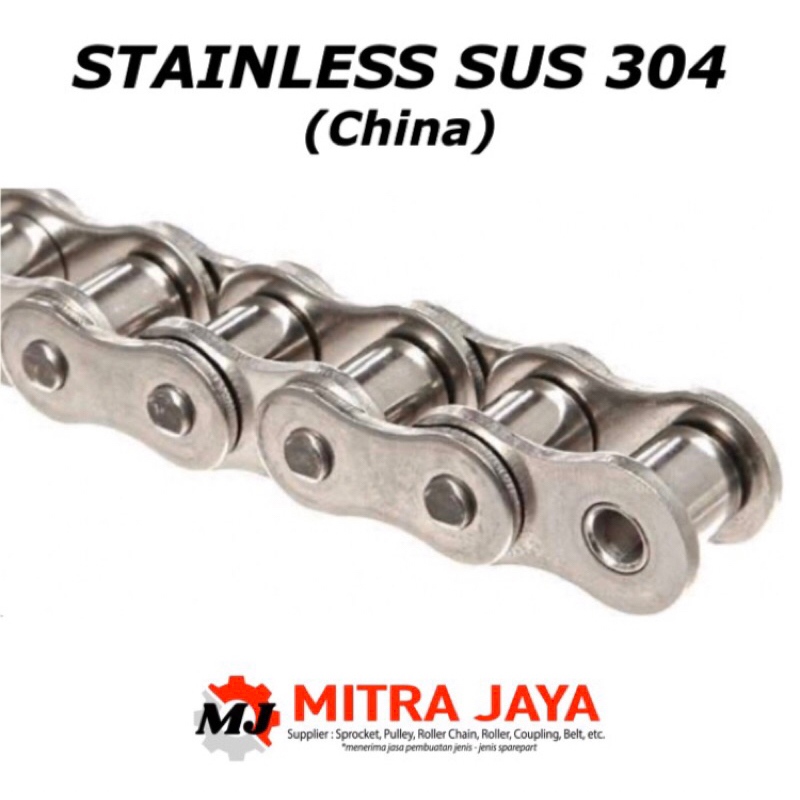 Jual RANTAI STAINLESS RS 50 - 1 ROLLER CHAIN SINGLE SS SUS 304 RANTE ...