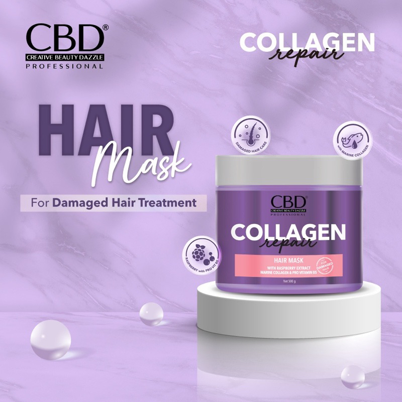 Jual CBD Collagen Repair Hair Mask 500gr | Shopee Indonesia