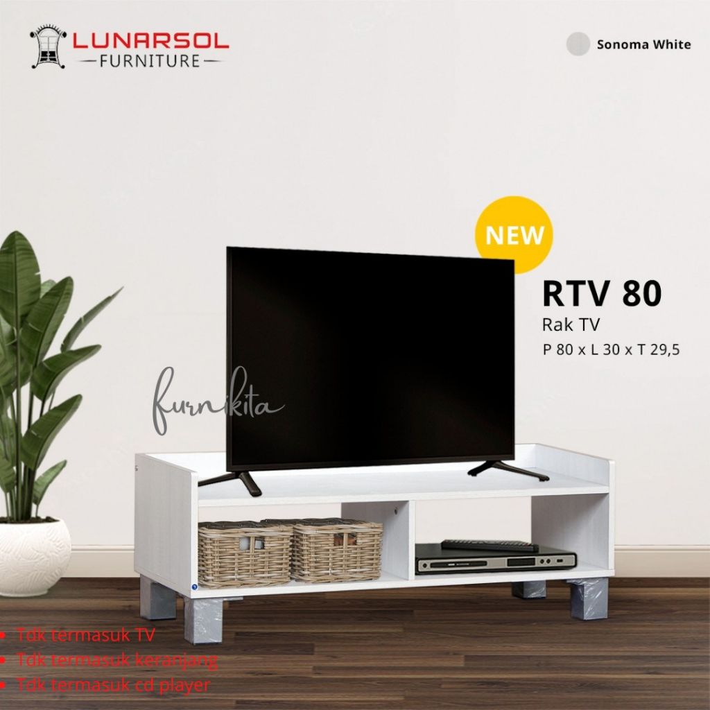 Jual MEJA TV MINIMALIS PUTIH RODA / RAK TV KECIL PUTIH SERBAGUNA ...