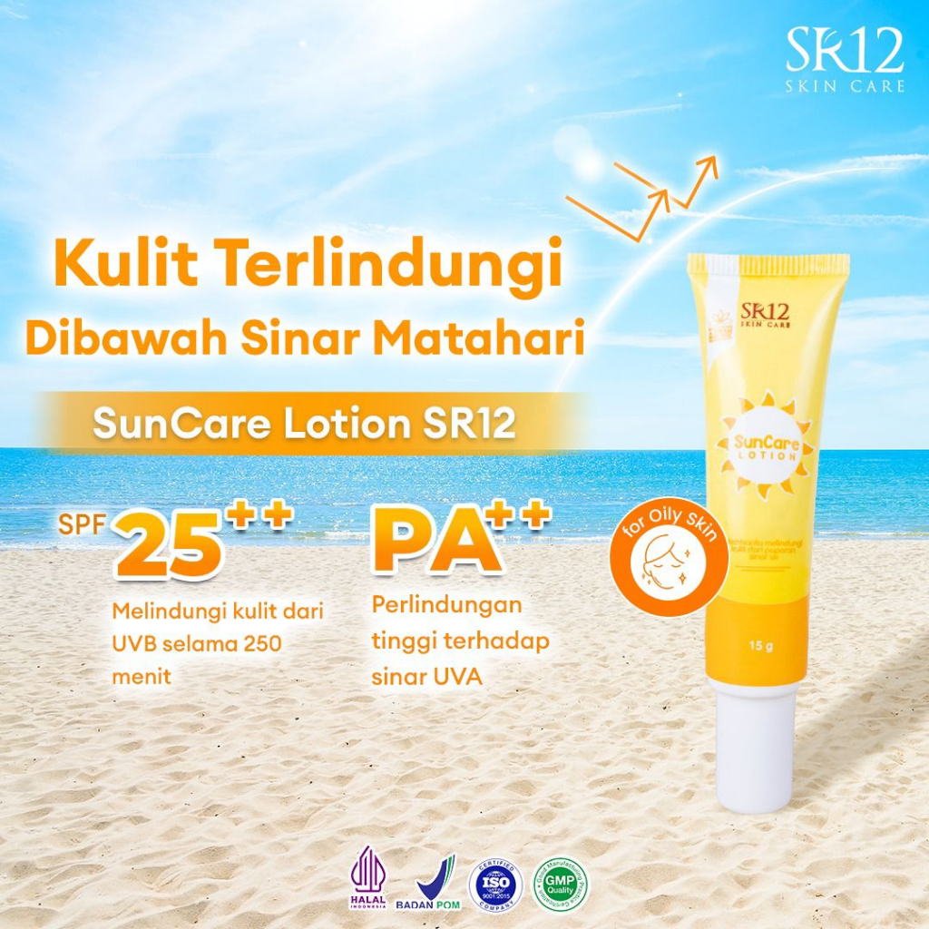 Jual SR12 SUNCARE LOTION SPF 25++ | BPOM | Untuk Kulit Berminyak | Shopee Indonesia