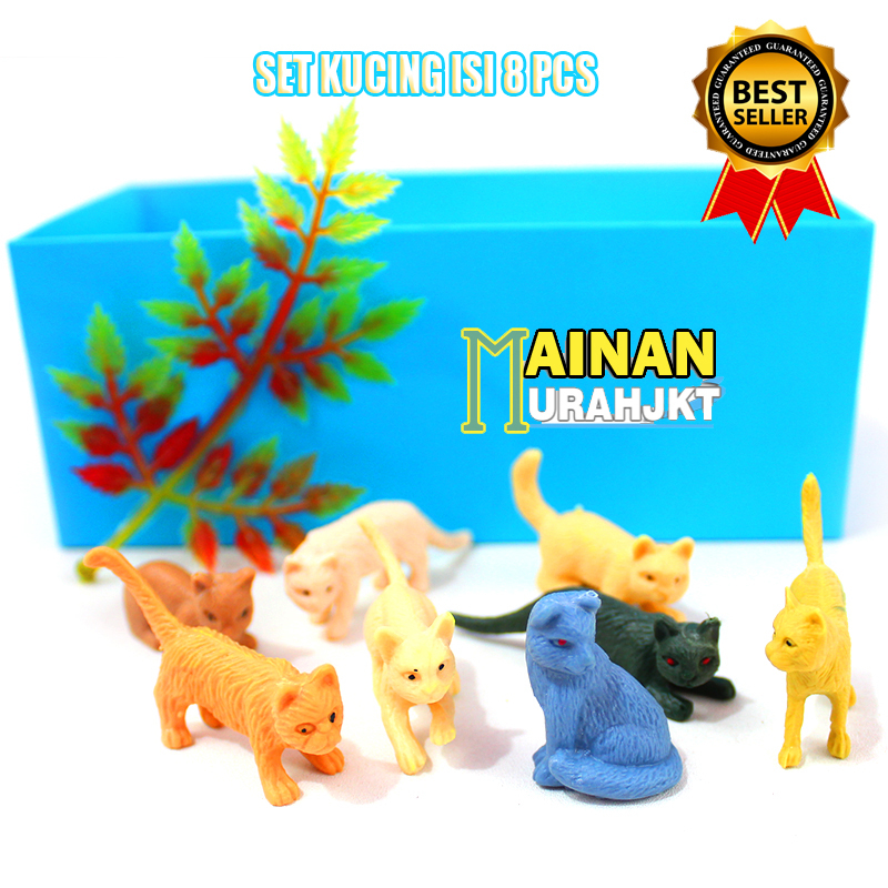 Jual MAINAN ANAK MURAH HEWAN KUCING MINIATUR ZY207A ISI 8 PCSMAINAN ...