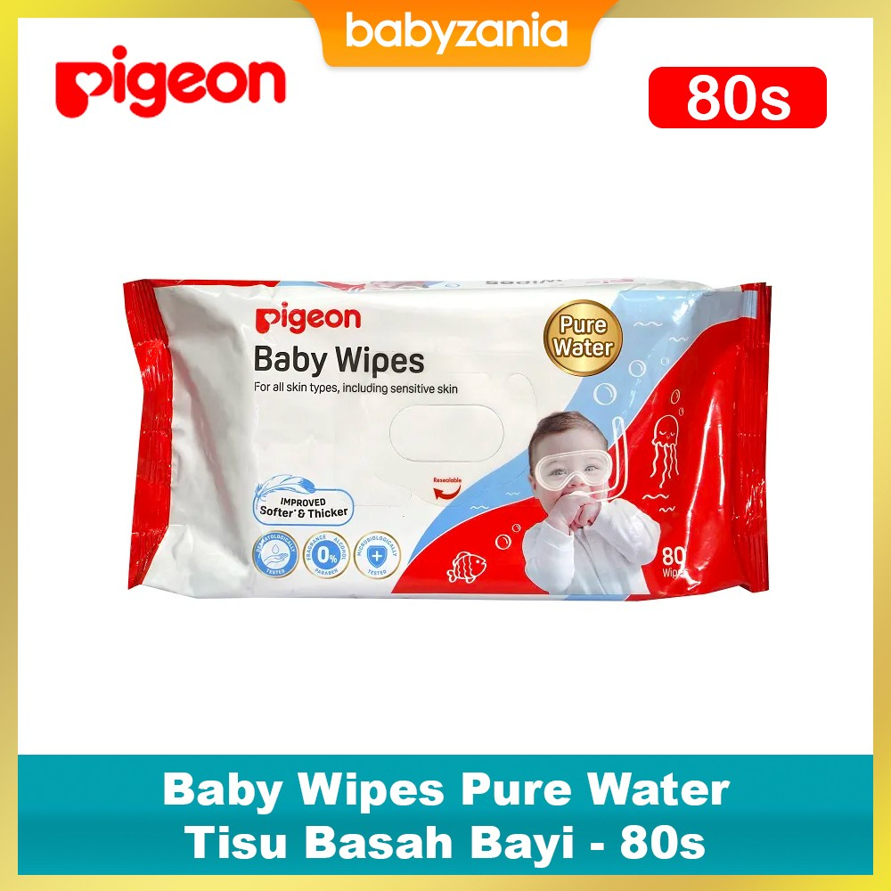 Jual Pigeon Baby Wipes Pure Water Tisu Basah Bayi - 80 Sheet | Shopee ...