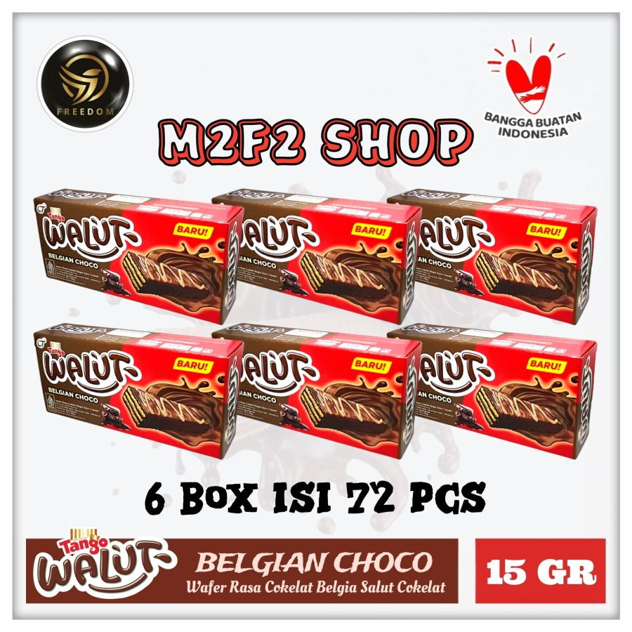 Jual Tango Wafer Walut Belgian Chocolate | Cokelat Belgia Sachet - 15 ...
