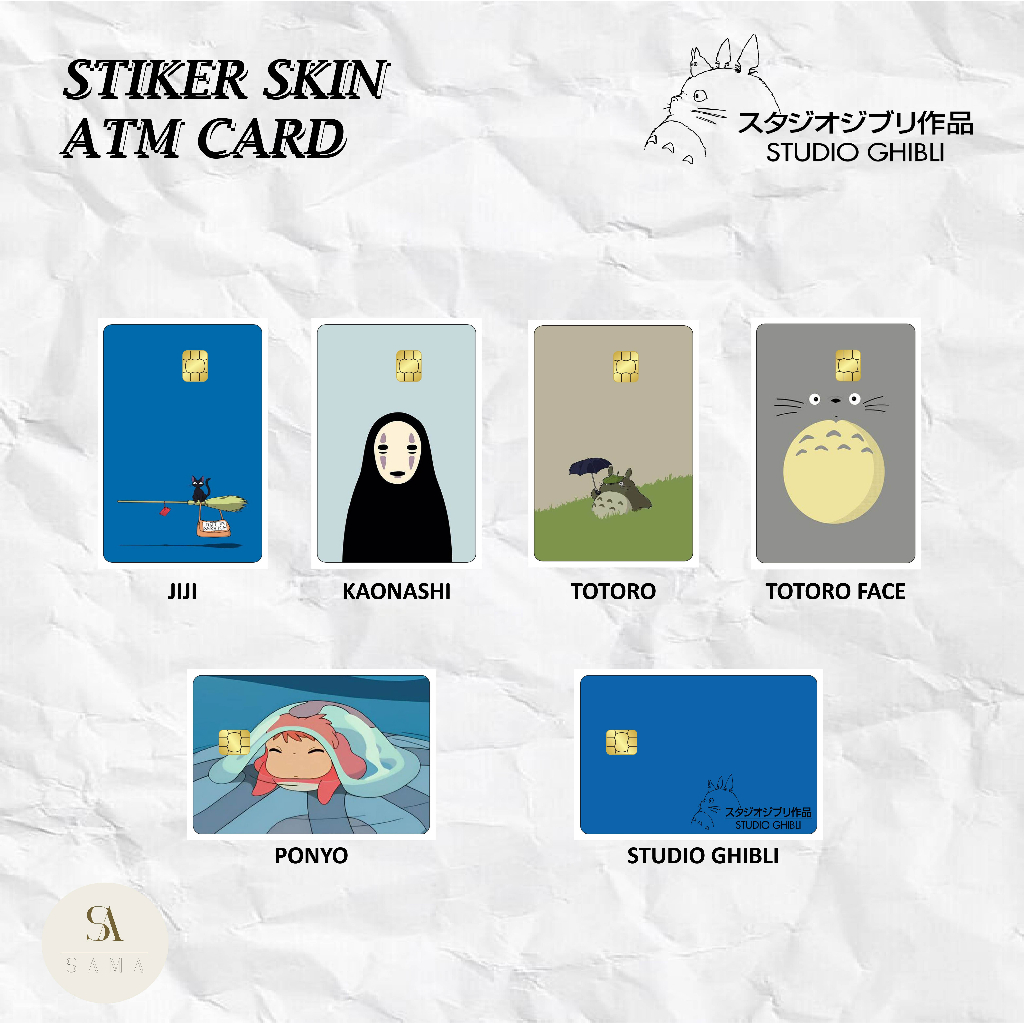 Jual Studio Ghibli - Sticker Skin Card - Vinyl ATM Debit, Credit ...