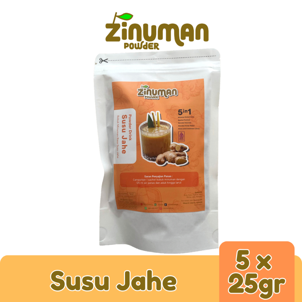 Jual Zinuman Powder Rasa Susu Jahe Sachet Pack 5s x 25 gr | Shopee ...