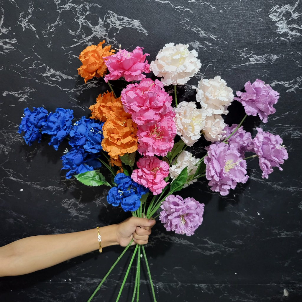 Jual Bunga Decorasi Artificial Frill Lisianthus Spray 6 Kuntum | Shopee ...