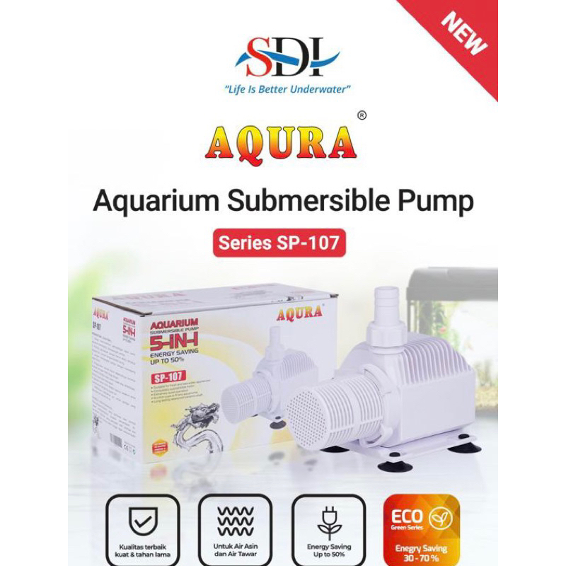 Jual AQURA Sp 107 Pompa Air Celup Pompa Kolam ikan | Shopee Indonesia