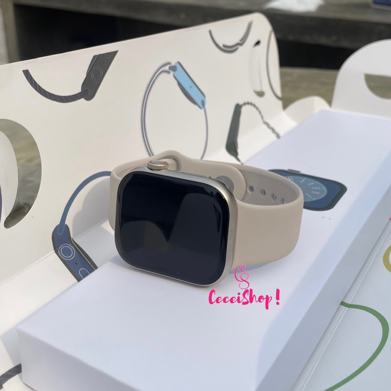 Jual smartwatch terbaik 2023 series 8 warna starlight | Shopee Indonesia