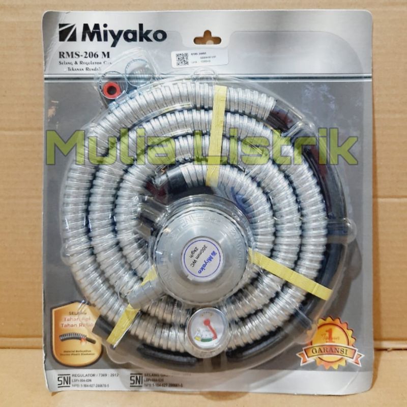 Jual MIYAKO selang paket regulator dan selang gas kepala kompor RMS ...