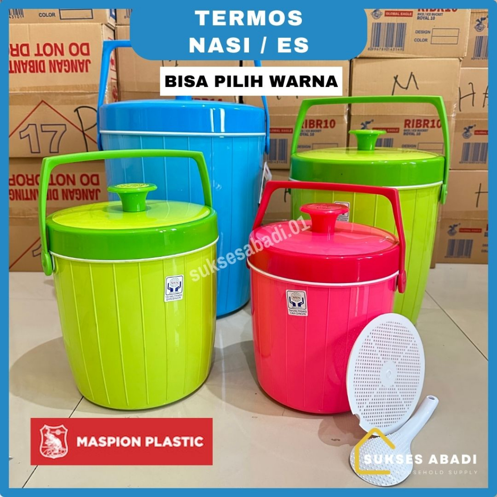 Jual TERMOS ES 6 8 10 MASPION / TERMOS NASI MASPION / RICE ICE BUCKET ...