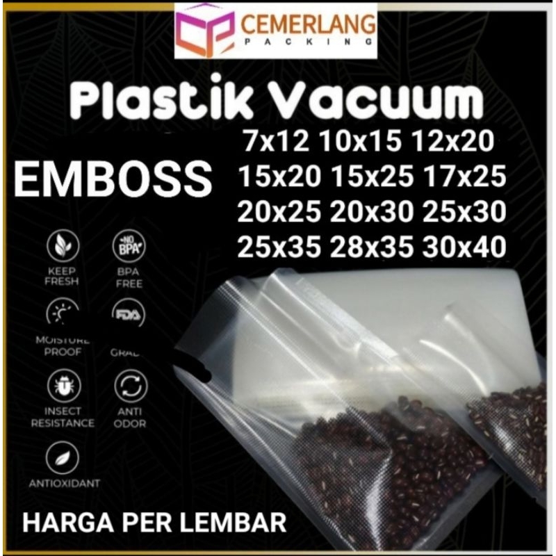 Jual Plastik Vakum Fakum Vacuum Vacum Press Sealer EMBOSS Frozen Food ...
