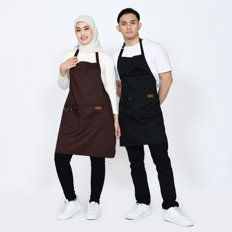 Jual celemek apron barista koki dapur premium | Shopee Indonesia