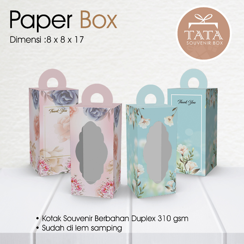 Jual Paperbox Souvenir Bahan Duplex Uk. 8 x 8 x 17 Cetak Full Colour ...