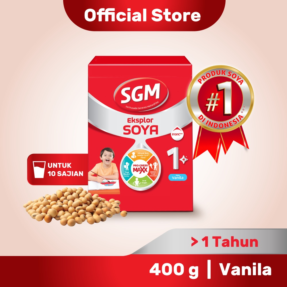 Jual SGM Eksplor Isopro Soy SOYA 1+ Vanila 400gr 1 Plus 400 gram Vanilla | Shopee Indonesia