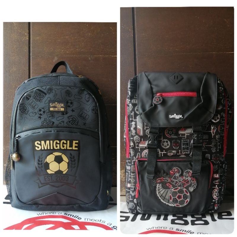 Jual Smiggle backpack 20bdan dan fold away black | Shopee Indonesia