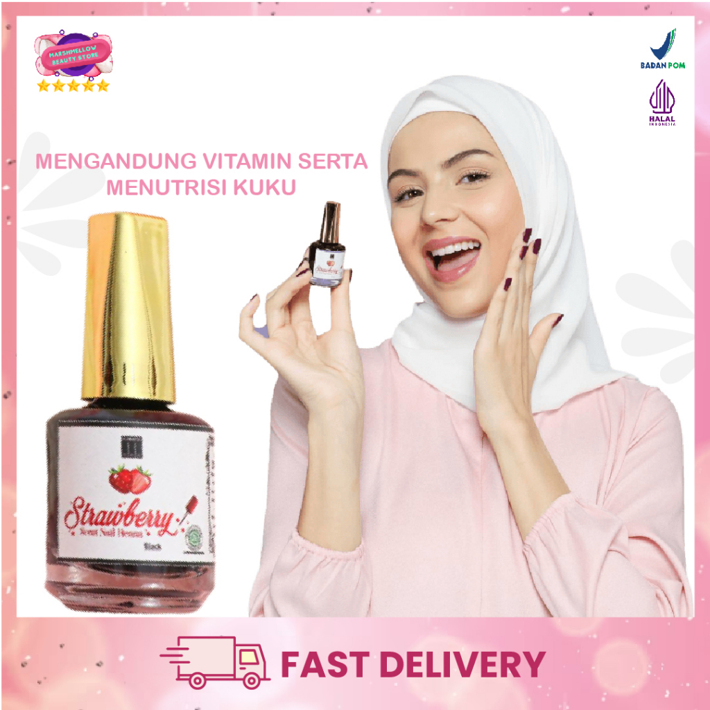 Jual Kuteks Muslimah - Strawberry Nail Henna 14 ML | Shopee Indonesia