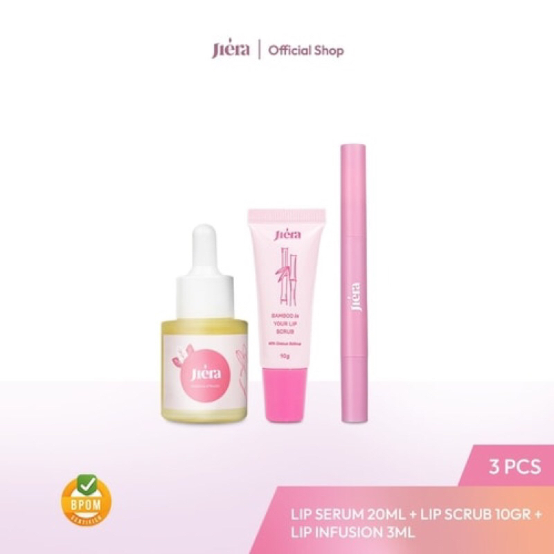 Jual Jiera All Product (Natural Lip Serum, Bamboo In Your Lip Scrub ...