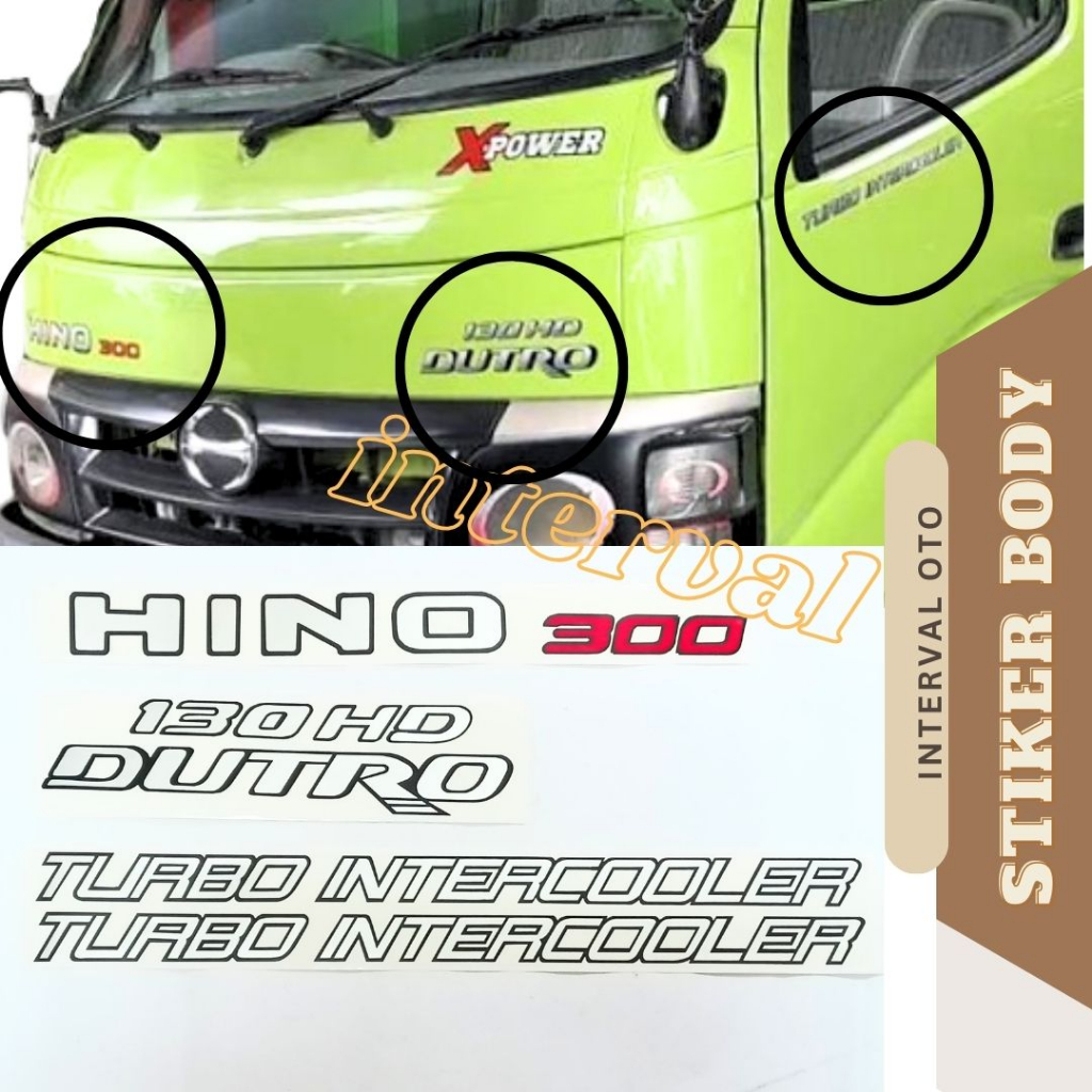 Jual Stiker Mobil Hino 300 130HD Dutro dan Turbo Intercooler Sticker ...