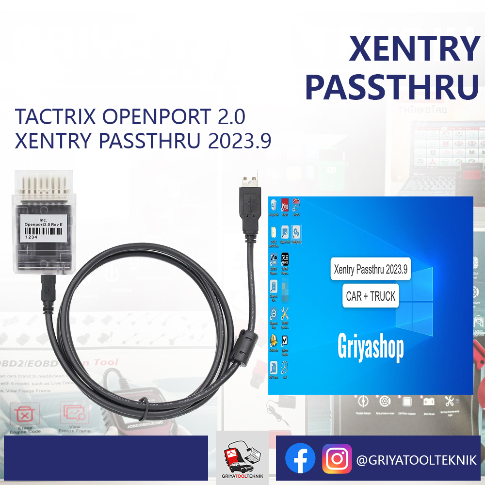 Jual Paket Scanner Tactrix Openport dengan Xentry Das Passthru 2023.9 ...