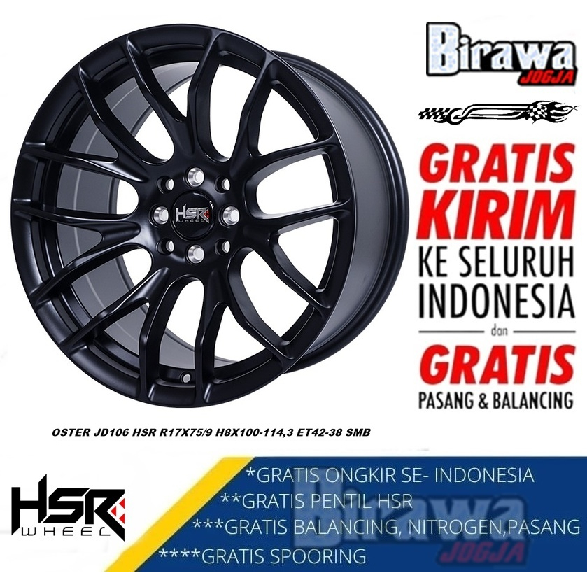 Jual Velg Racing Ring 17 HSR OSTER R17 Lebar 7,5/9 Pcd 4x100/114,3 Untuk Mobil City Vios Yaris ...