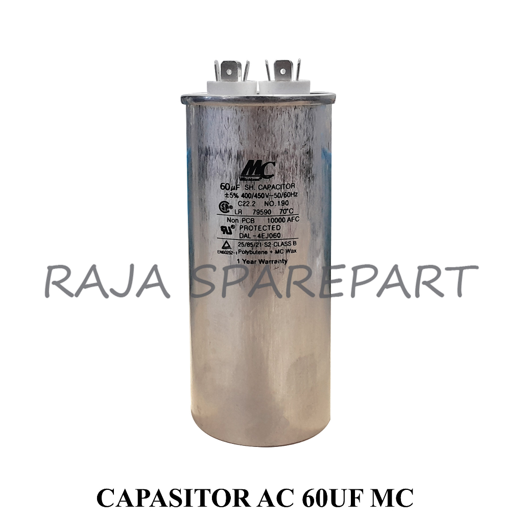 Jual C60MC CAPACITOR AC MERK MC 60UF/KAPASITOR/CAPASITOR AC 60UF MC ...