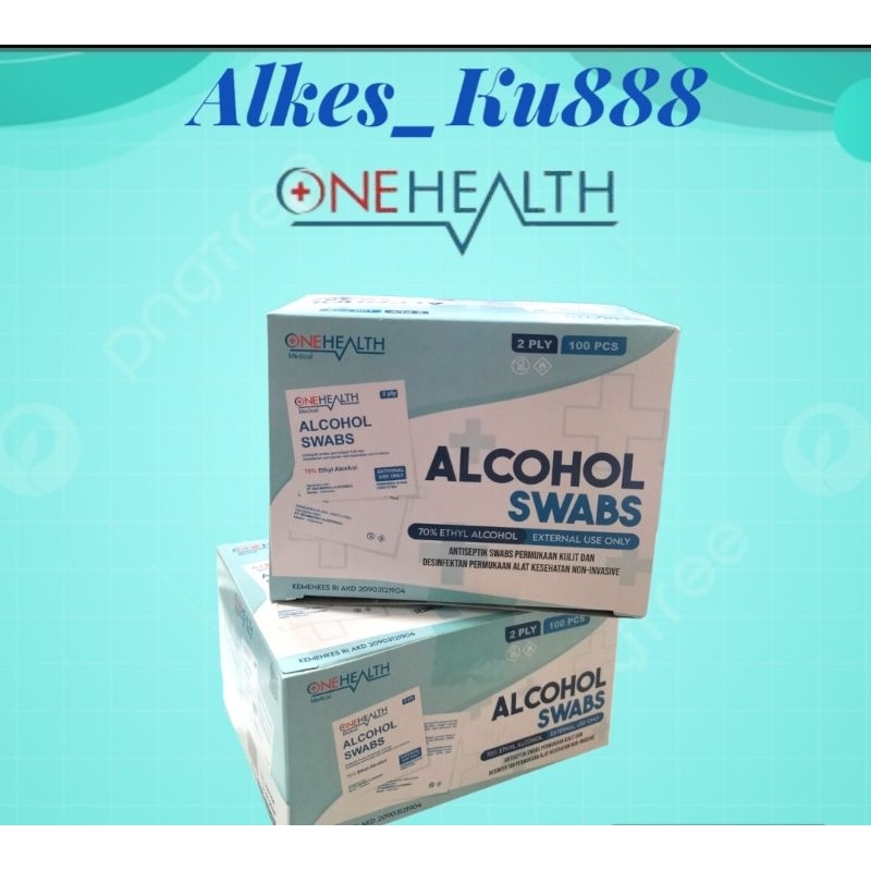 Jual KAPAS ALCOHOL SWABS ONEHEALTH 2 PLY PERBOX ISI 100PCS | Shopee ...