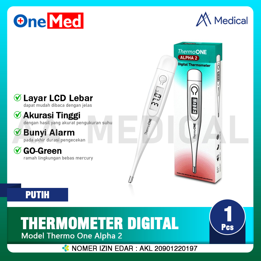 Jual ONEMED ThermoOne Alpha 2 Thermometer Digital Alat Cek Suhu Tubuh ...