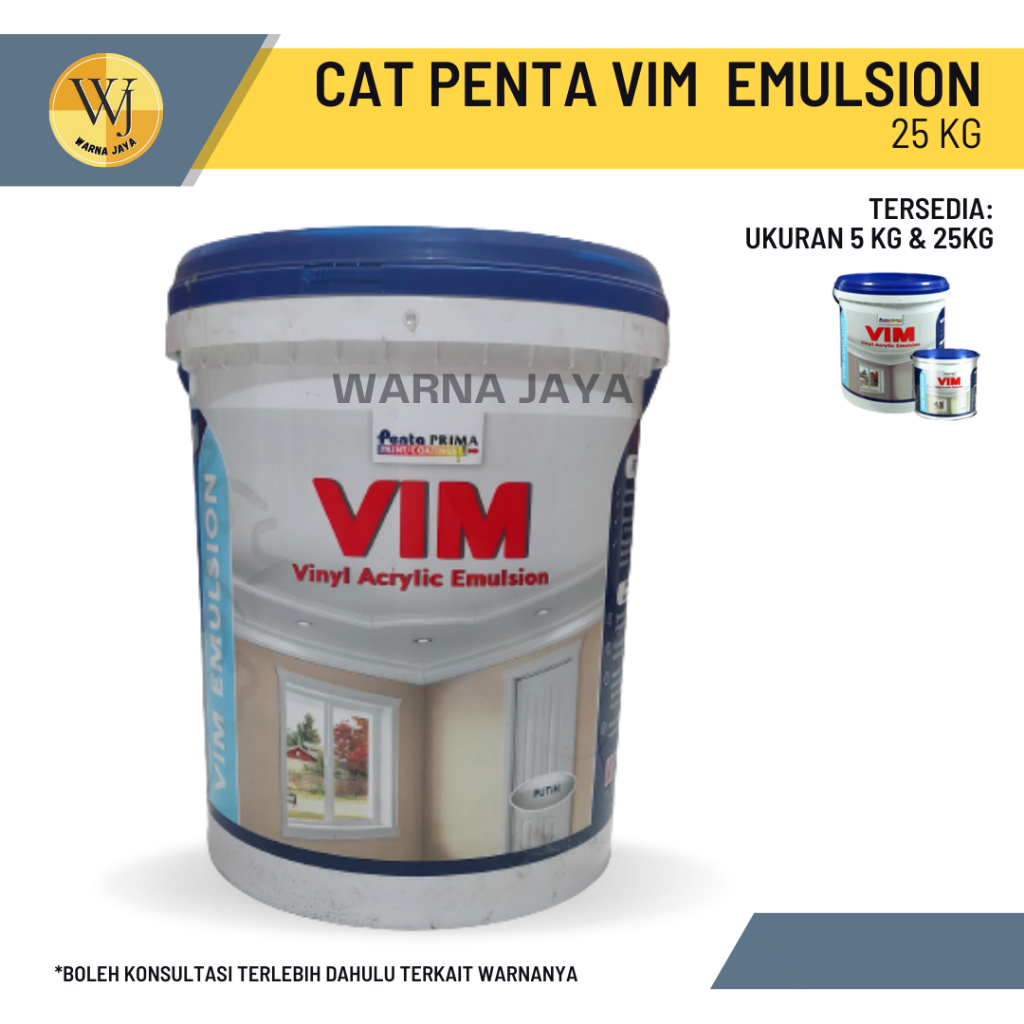 Jual Cat Dinding / Tembok Penta Prima Vim Emulsion 25 Kg | Shopee Indonesia