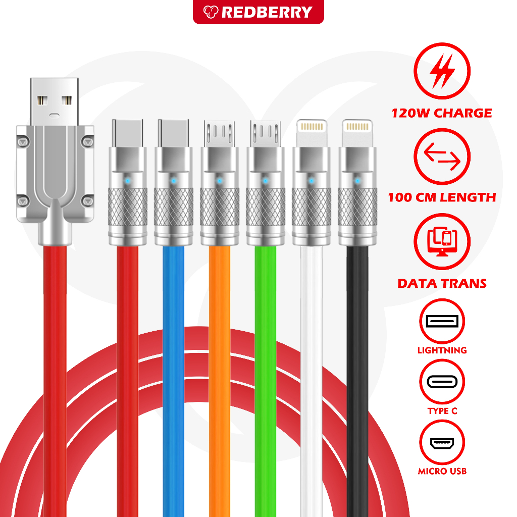 Jual Kabel Data HC15 120W 6A Fast Charging iphone Lightning Type C ...