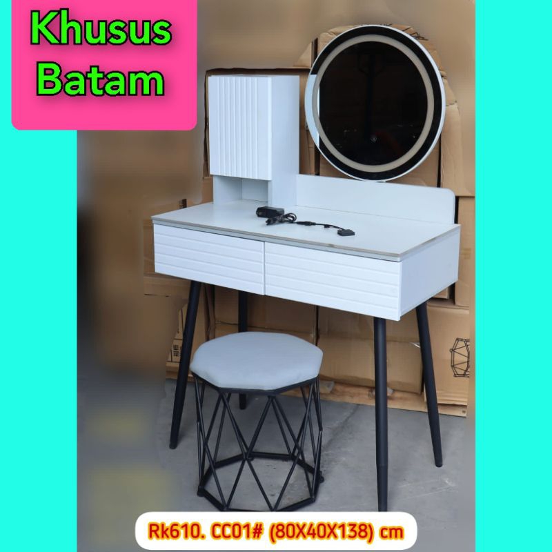 Jual Meja rias Led dan keramik{Uk.80x40x138cm}/meja dandan/meja makeup ...