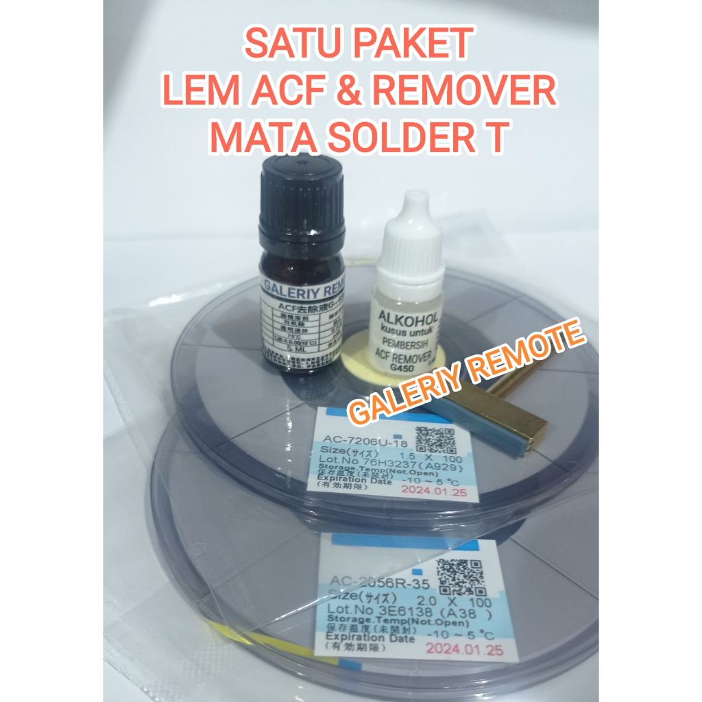 Jual paket lem acf ac 2056R AC 7206 + REMOVER G-450 + ALKOHOL + LEM TUFFY TF 4200EB + MATA ...