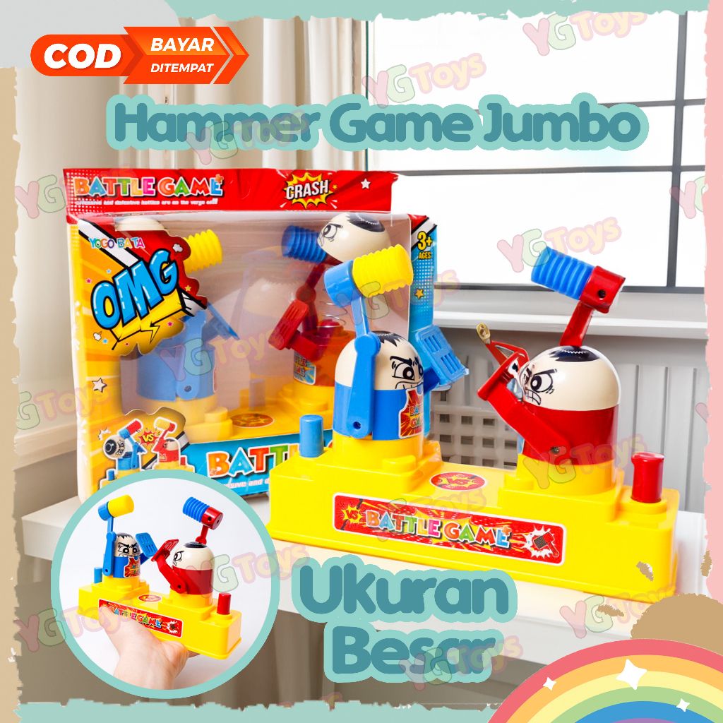Jual YGtoys Battle Game JUMBO Hammer Game Besar Mainan Keluarga Seru ...