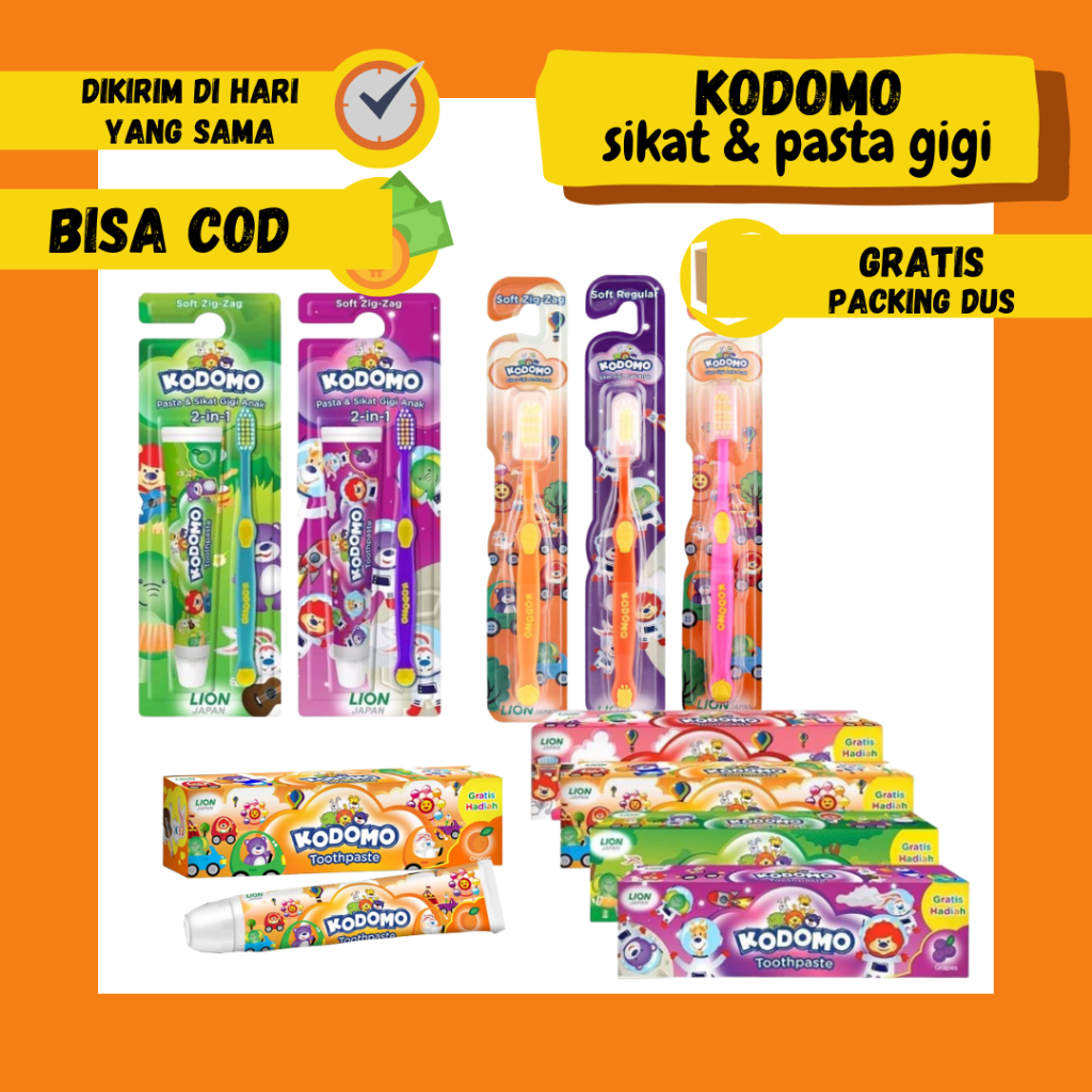 Jual Kodomo Pasta Gigi dan Sikat Gigi Anak Balita Rasa Buah Mint Orange Strawberry Melon ...
