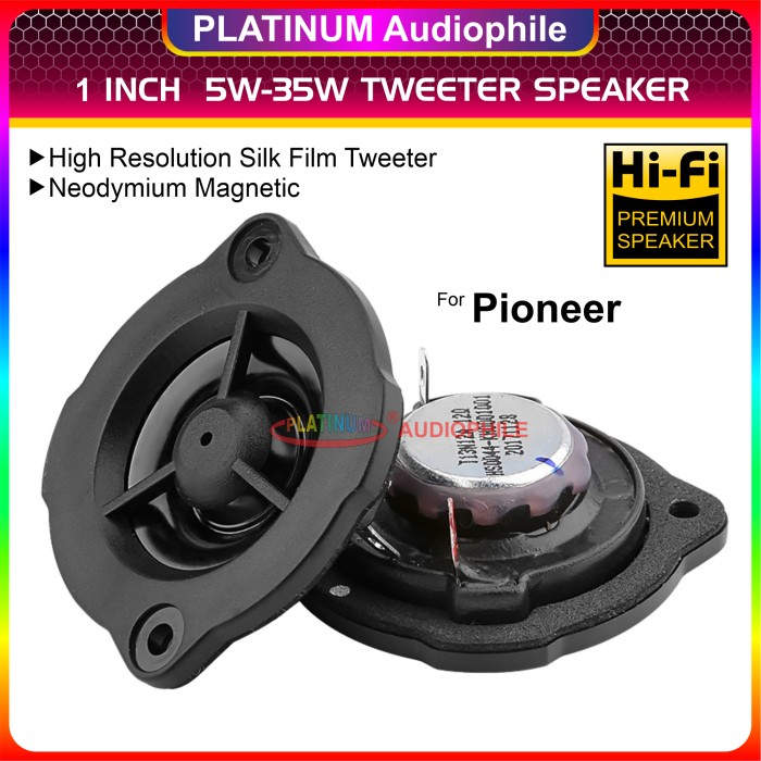 Jual Tweeter 1 Inch 4-12 ohm 35 Watt Dome Silk Film Tweter Neodymium ...