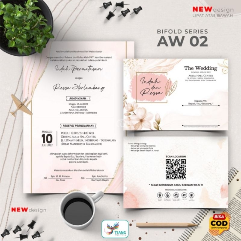Jual AW 02 || UNDANGAN PERNIKAHAN CUSTOM KEKINIAN || UNDANGAN NIKAH ...