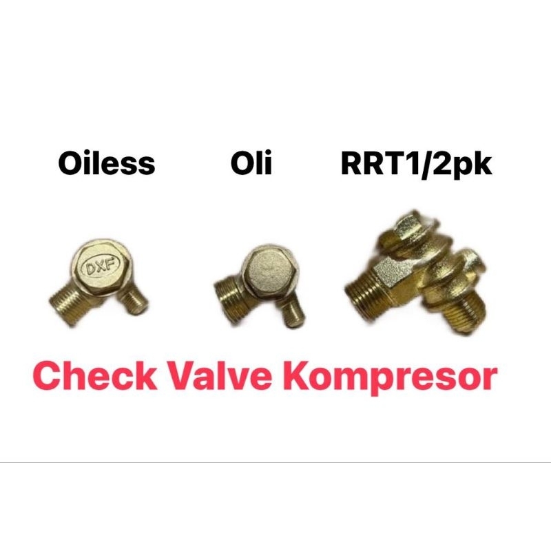 Jual check valve kuningan compresor / 3way valve compresor / nepel ...