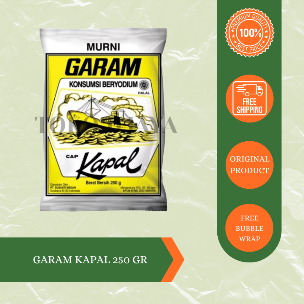 Jual Garam Cap Kapal Beryodium 250g | Shopee Indonesia